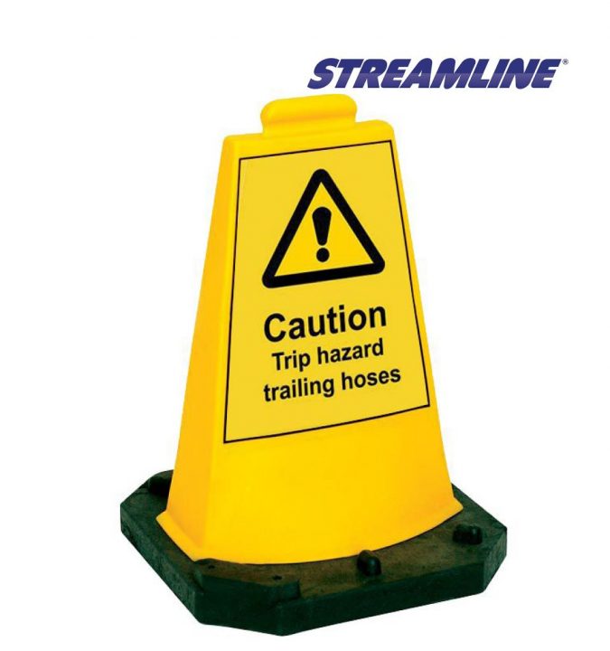 Trip Hazard Trailing Hose MINICONE Label - Streamline Systems