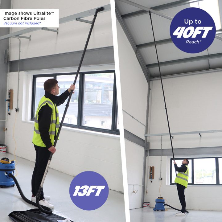 Internal High Level Dusting Vacuum Hose Kit - Carbon Fibre - 38ft/11 ...