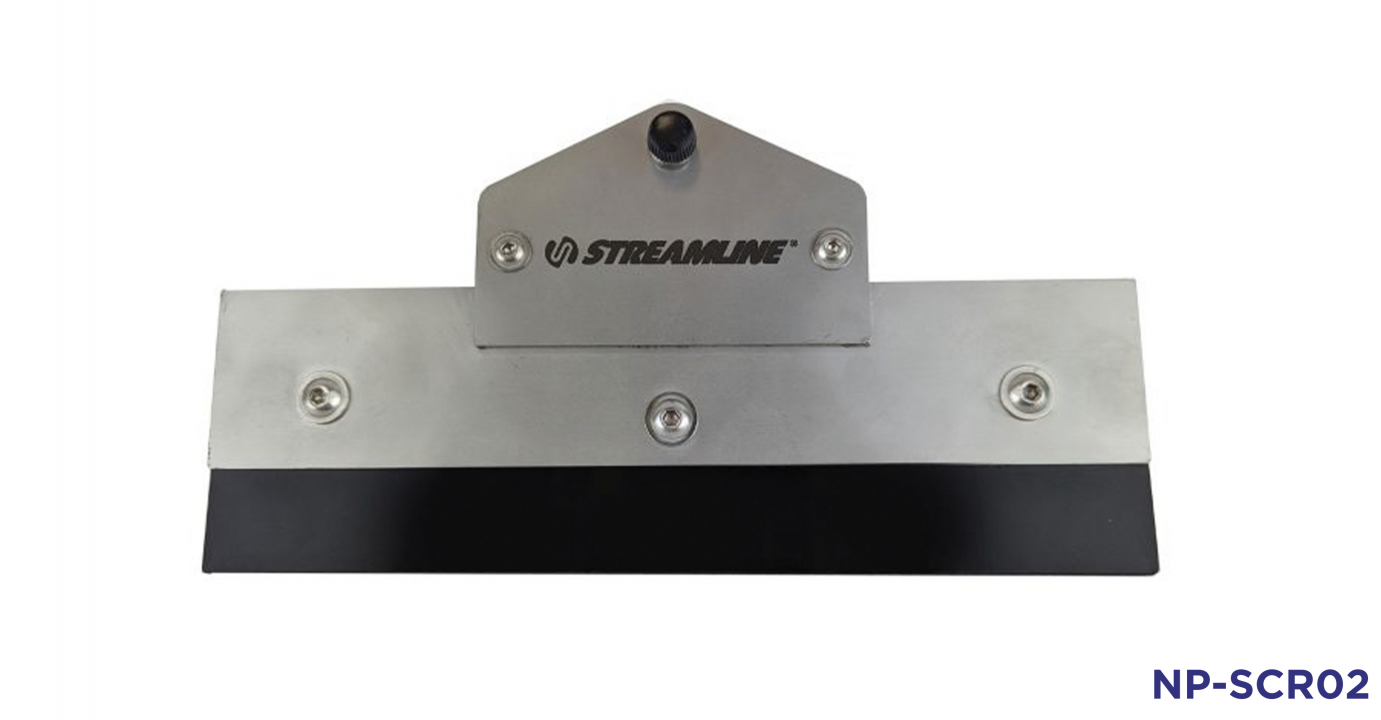 Nylon Scraper, Flat Blade with Stainless Support - Streamline Systems